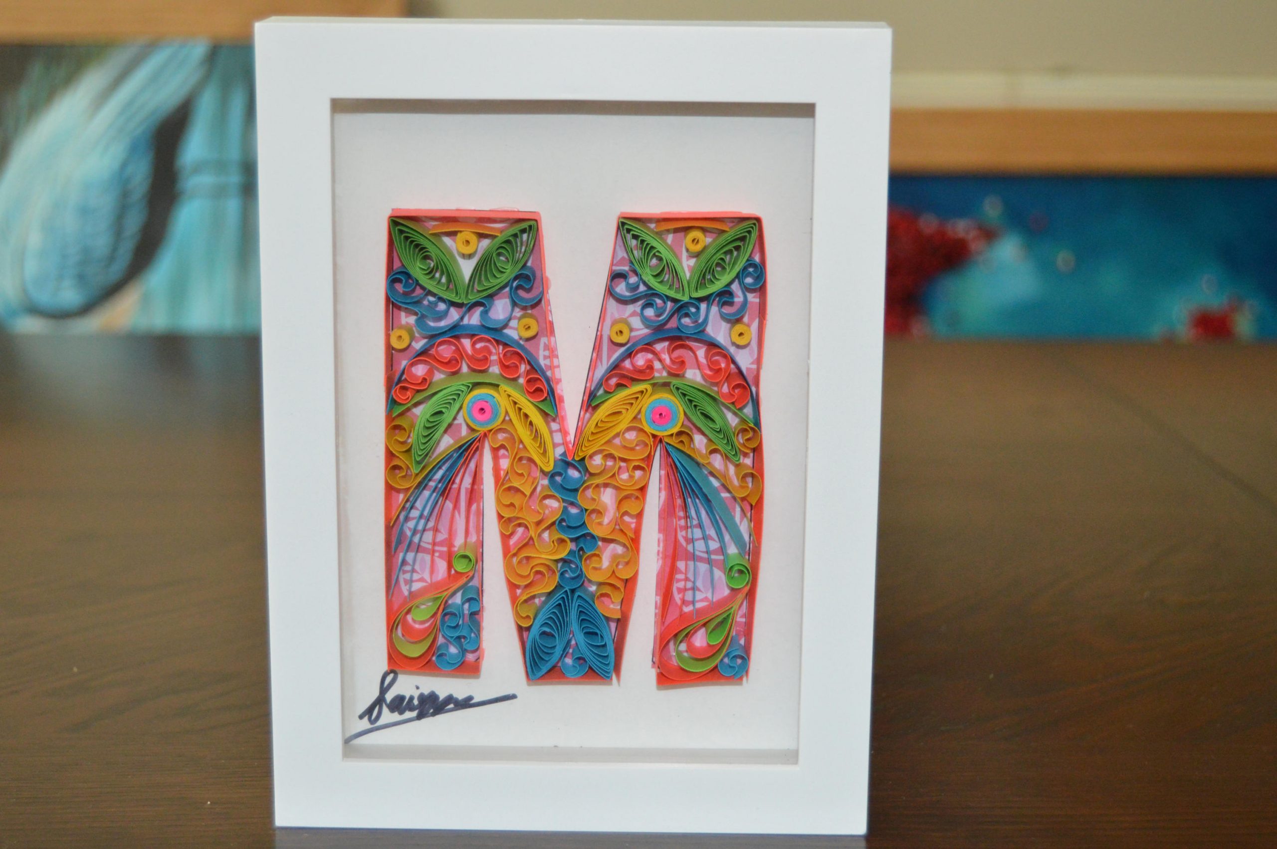 Letter M (8×6), Paper Letter, Birthday, Wedding, Work Anniversary ...