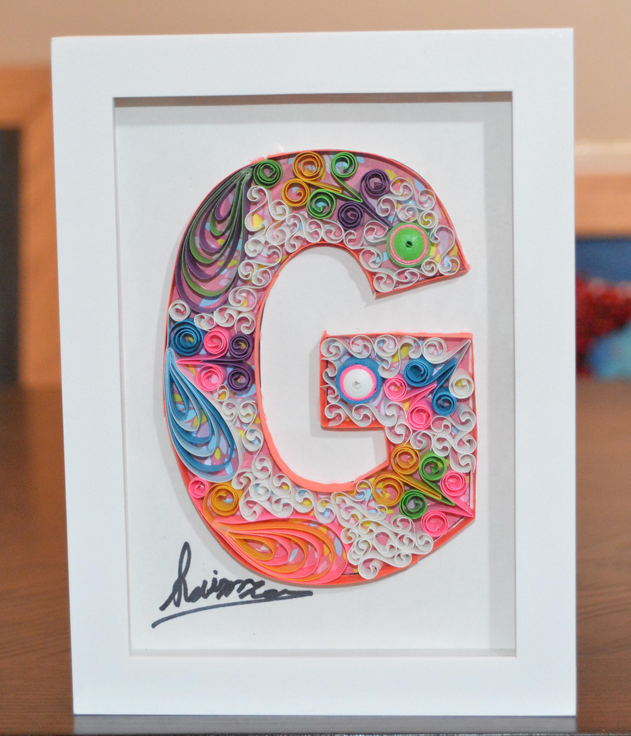 Letter G (8×6), Paper Letter, Birthday, Wedding, Work Anniversary ...