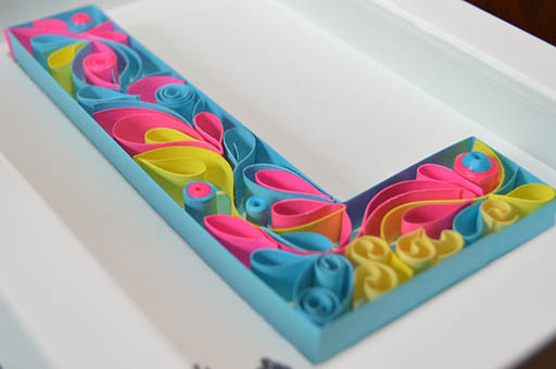 Letter L/Quilling wall paper art/Custom/paper art, L , Monogram, Framed ...